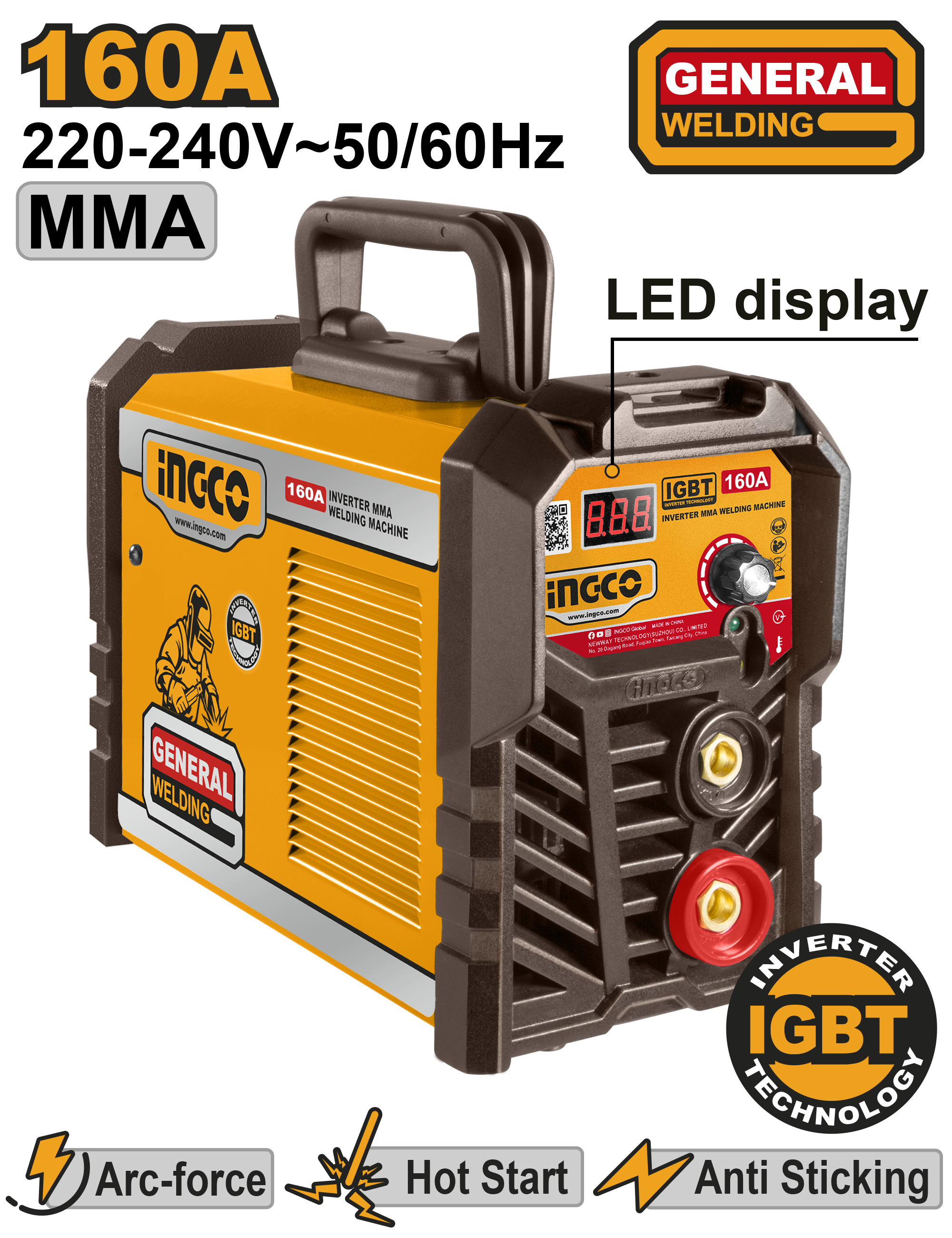 Poste à Souder Inverter MMA 160A | INGCO | Jardinage Brico & Animalerie ...