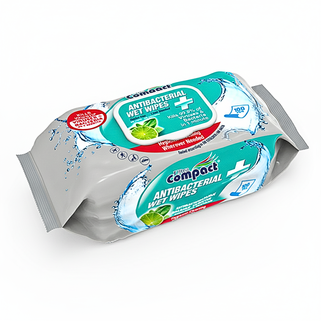 Ultra Compact Lingettes Antibacterial 100 Pieces | Ultra Compact ...