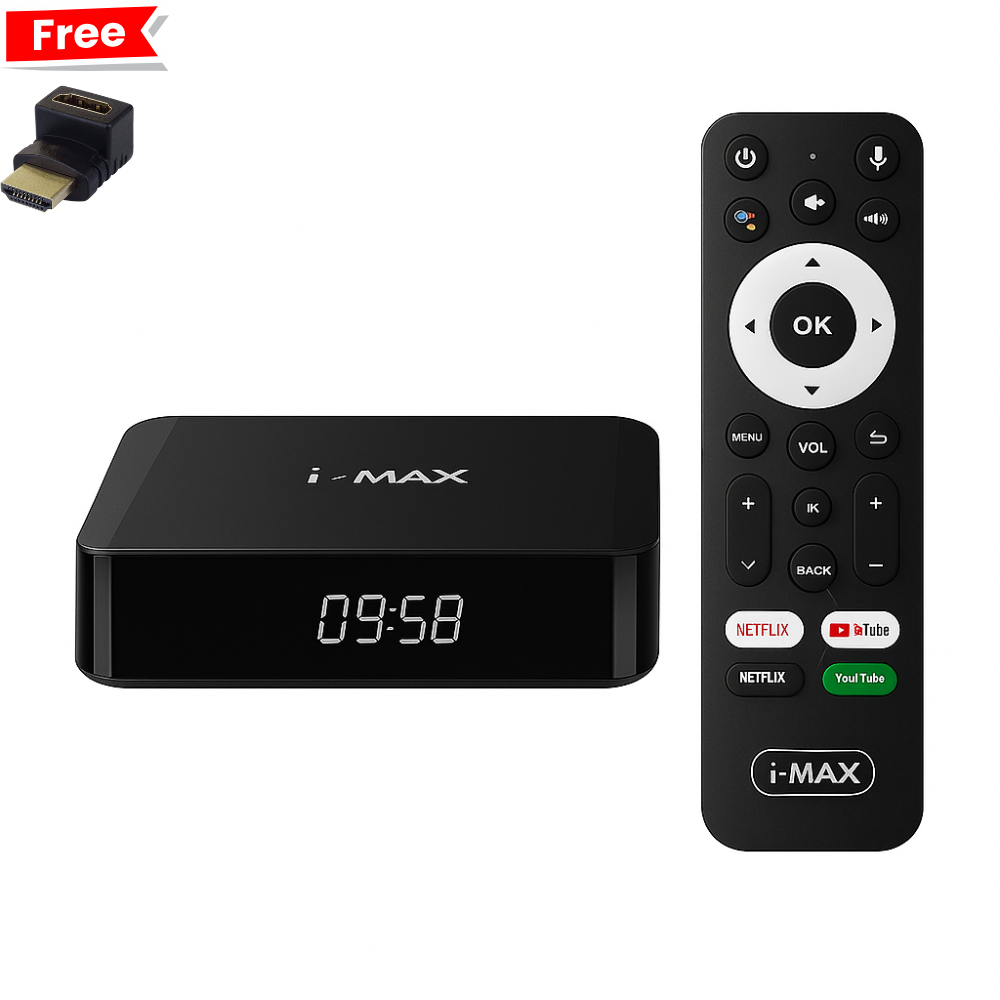 I-MAX 4K Boitier de Streaming avec Google TV, Chromecast et Commande ...